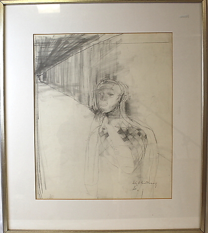 STIG EVERT LINDBERG. pencil drawing, signed. Art - Drawings - Auctionet