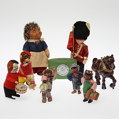 FIGURES, 8 pcs, "Mecki", Steiff, Peter, mechanical, and PURCHASE. Toys ...