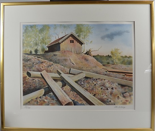 LARS ÖSTLING. (1947-) Färglitografi. 197/360. Konst - Grafik - Auctionet