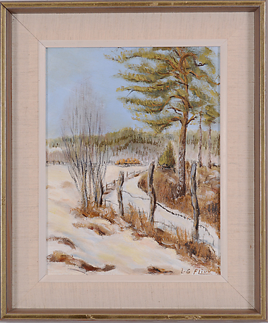 LARS GUNNAR FLINK. Olja på duk. Konst - Måleri - Auctionet