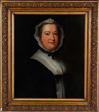 ENGLISH SCHOOL (CIRCA. 1800). Portrait of a Matron in a bonnet fastened ...