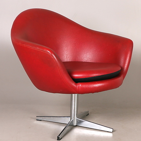 SPINNING ARMCHAIR, red lace, mid-20th century. Furniture - Armchairs ...