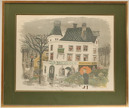OLLE OLSSON HAGALUND. Color lithograph signed and numbered 3/250. Art ...