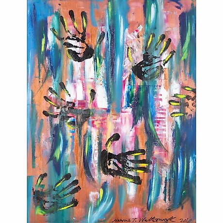 MARCUS WALTERMARK. "Spiritual contact", oil on canvas, signed 2018. Art ...