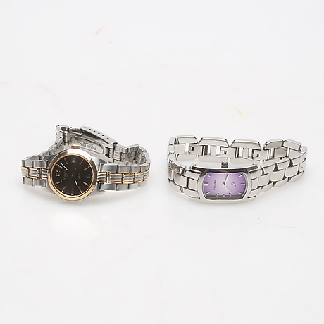 WRIST WATCH, ladies, 2 pcs, Tissot and FOSSIL, 1900s/2000s. Clocks ...