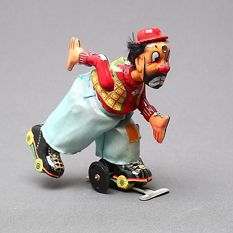 TPS roller skating clown, movement, Japan. Toys - Auctionet