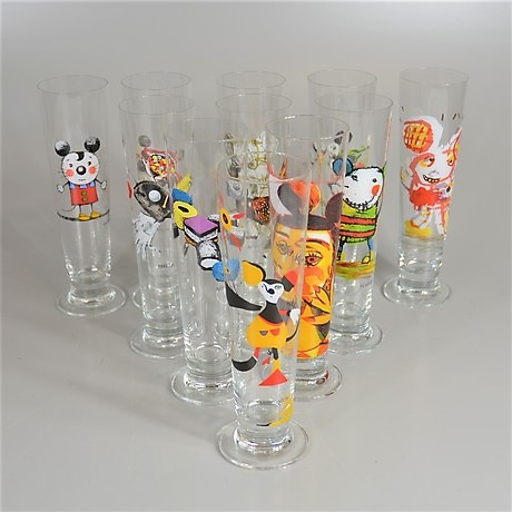 BEER GLASS. Lasse Åberg. 11 st. Glass - Other - Auctionet