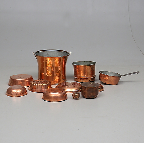 COPPER OBJECTS, 10 pcs, 19th/20th century. Silver & Metals - Pewter ...
