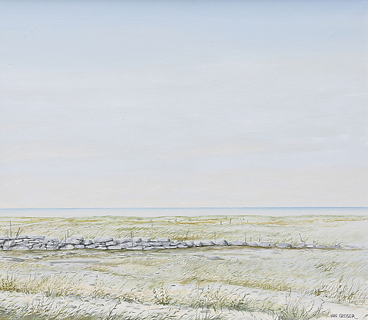 LARS GREGER. Beach. Oil on canvas, signed. Art - Paintings - Auctionet