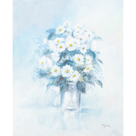 CARL JULIUS. Flower still life, oil on canvas, signed C. Julius. Art ...