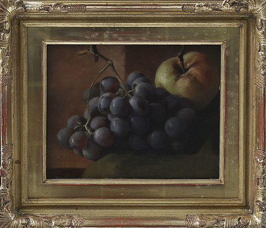 EDWARD BARNARD. Still life with fruits, oil on canvas, signed. Art ...