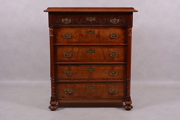 Chest of drawers, 5 drawers, Renaissance style, 19th century. Furniture ...