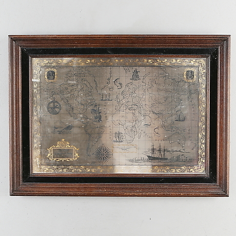 FRANKLIN MINT, "Royal geographical Society Silver Map", 1976 ...