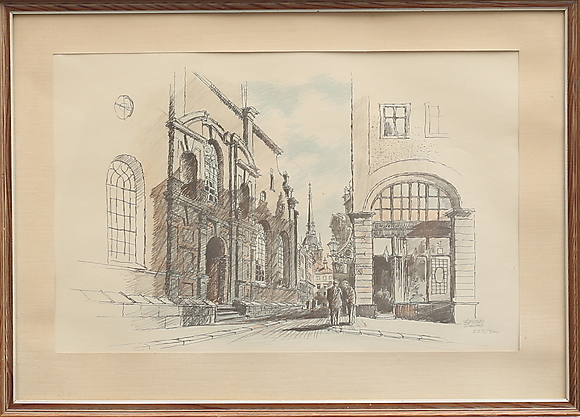 EBBE FOG. Stockholmsmotiv. Färglitografi, signerad och numrerad 227/300 ...