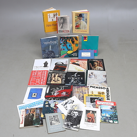 UTSTÄLLNINGSKATALOGER/BÖCKER, ca 30 st, bla. Carl Larson, Alvar Janson ...