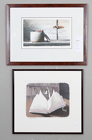 NILS E JOHANSSON. Color lithograph, signed and numbered 13/260, and ...