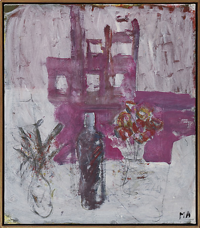 MAJ ARNELL. "View towards Bakgatan". Oil on canvas, signed. Performed ...