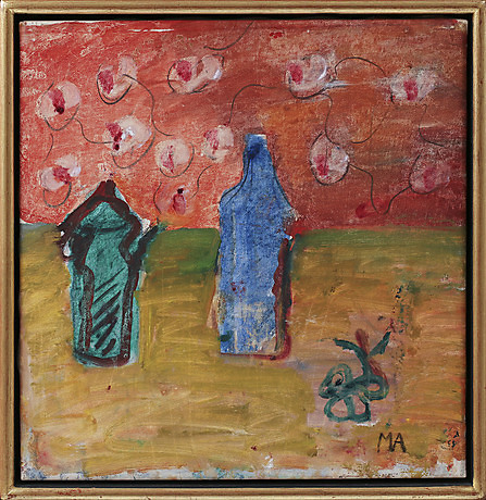 MAJ ARNELL. "Green Jug". Oil on canvas, signed. Performed in 1996. Art ...