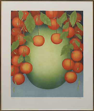 NILS ARTUR NILSSON. Color lithograph, fruit, signed Nils Artur ...