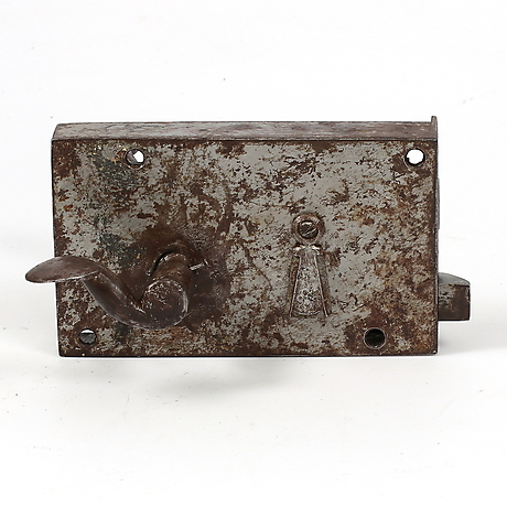 CHAMBER LOCK, forged, 18th century. Silver & Metals - Other metals ...