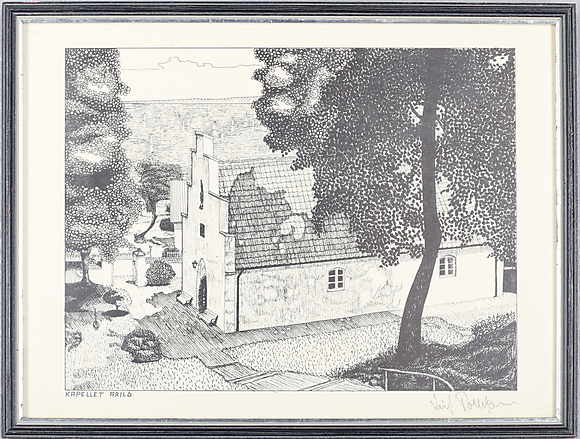 PAINTINGS, 2 pcs, signed, Chapel Arild and Hamnen Arild. Art ...