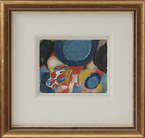 GUSTAV BOLIN. Composition, mixed media, signed. Art - Paintings - Auctionet