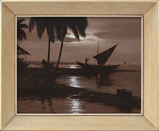 BEN ALANO. "Moonlight", oil on canvas, signed and dated Manila 58. Art ...