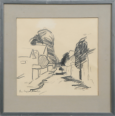 PAINTINGS, 4, drawings/pastels, Einar Forseth, Edvin Lindholm-Houge and ...