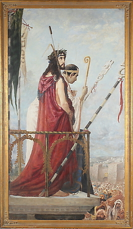 JOHAN NILSSON KLINGBORG. "Ecce homo", olja på duk, signerad och daterad ...