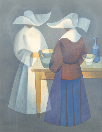 LOUIS TOFFOLI. Nuns, color lithograph, signed Toffoli. Art - Engravings ...