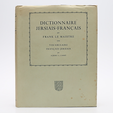 JERSEY. DICTIONNAIRE JERSIAIS-FRANCAIS. Böcker, Kartor & Handskrifter ...