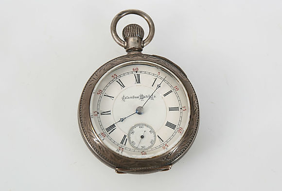 SPINDLE CLOCK, Columbus Watch, Columbus, Ohio, total weight 166.7 grams ...