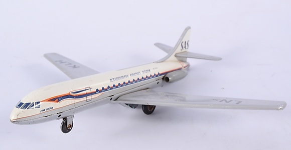 FLYGPLAN, plåt, "SAS - Scandinavian Airlines System".1960-tal. Leksaker ...