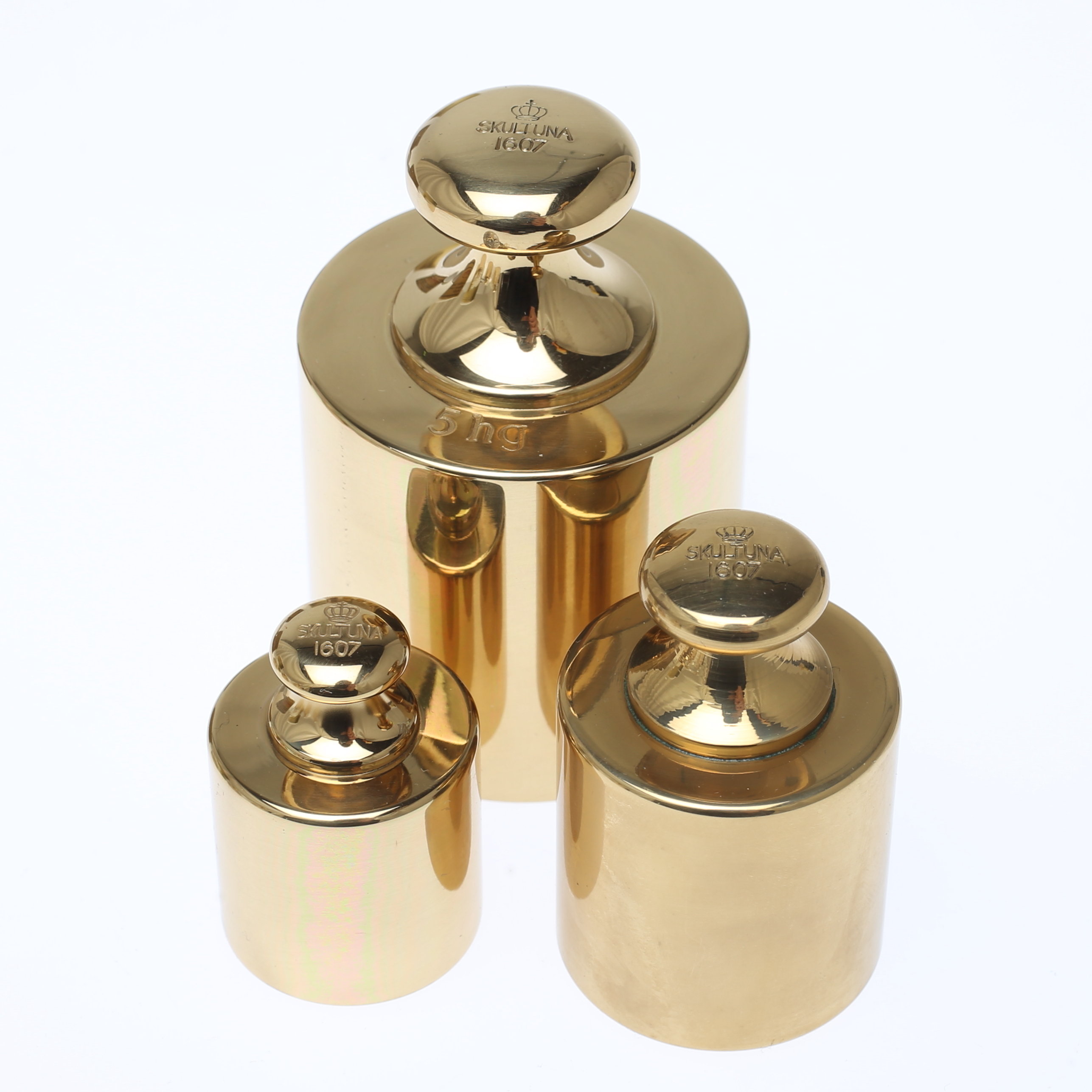 VIKTER, 6 st, mässing, Skultuna. Silver & Metall - Tenn, Mässing ...