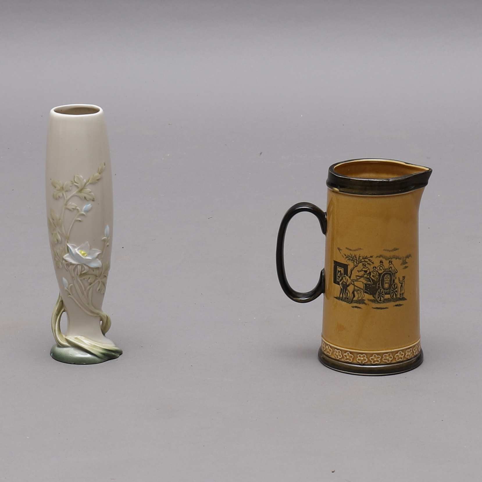 Images for 1015220. VASE & JUG, 2 pcs, porcelain, art nouveau, incl. a ...