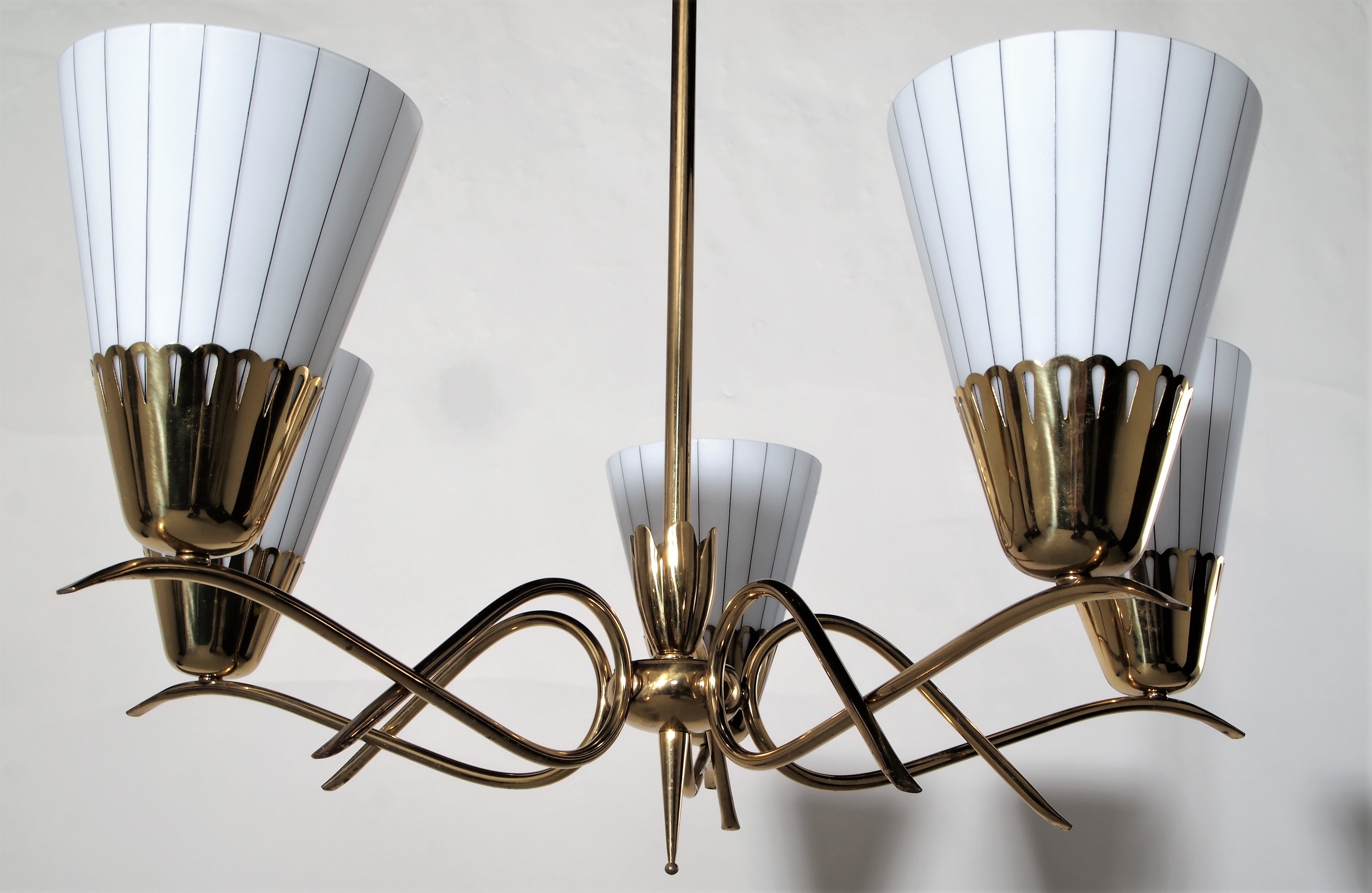 Images for 1024262. CEILING LAMP, brass and glass. - Auctionet