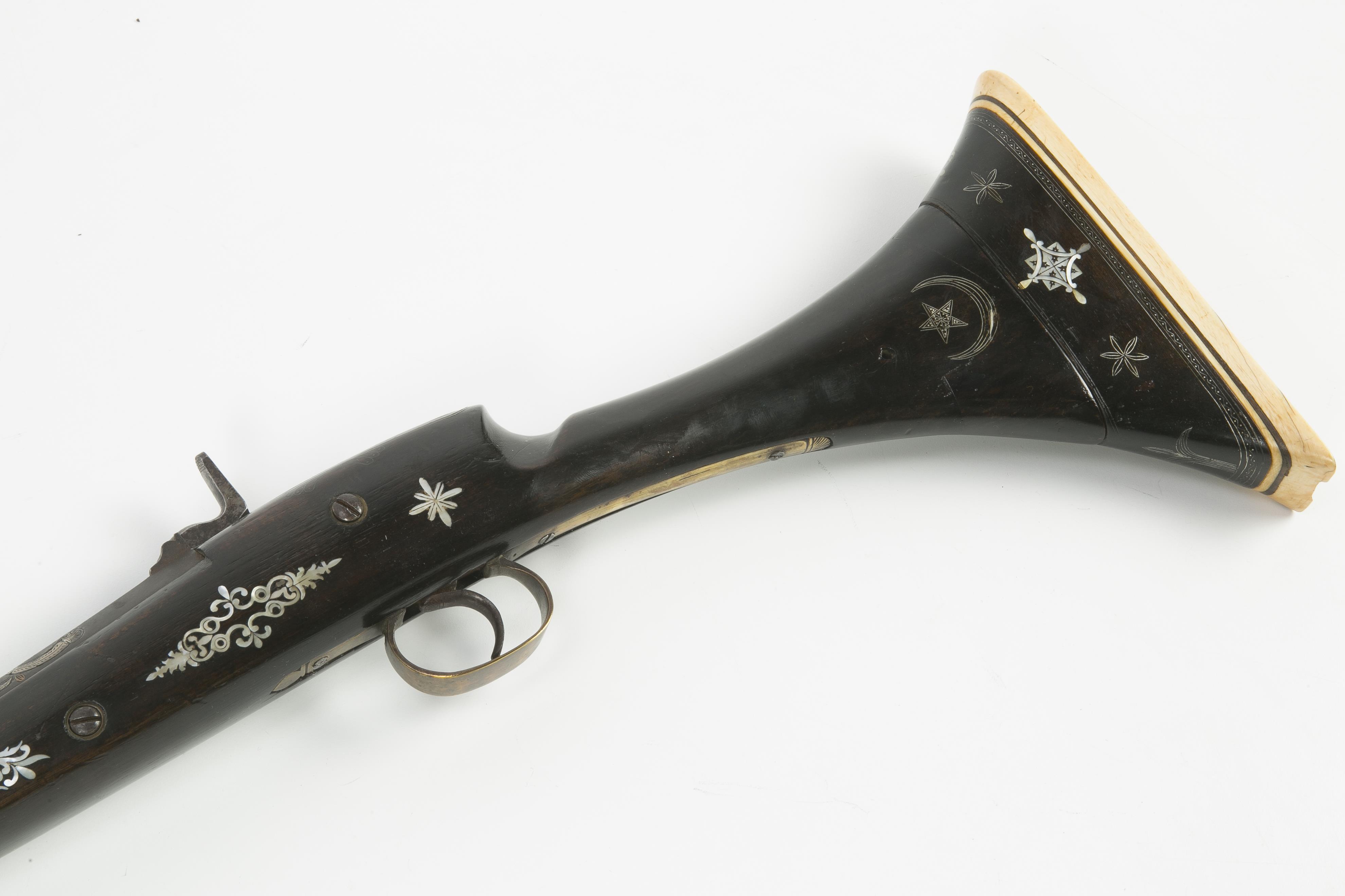 Images for 1029012. Turkish musket in wood with applications in brass ...