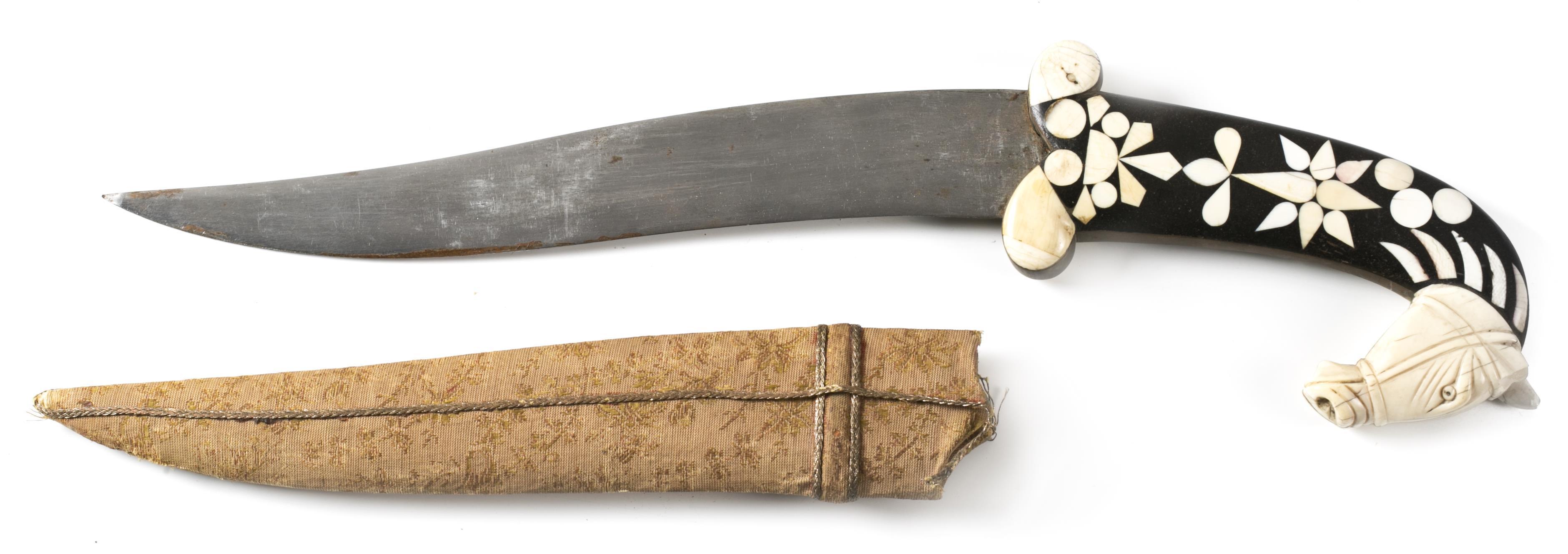 Images for 1049422. Hindu dagger in bone and ebony with bone marquetry ...