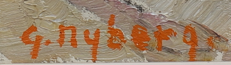 Images for 1061569. GÖSTA NYBERG. oil on canvas, the wreck on the beach ...