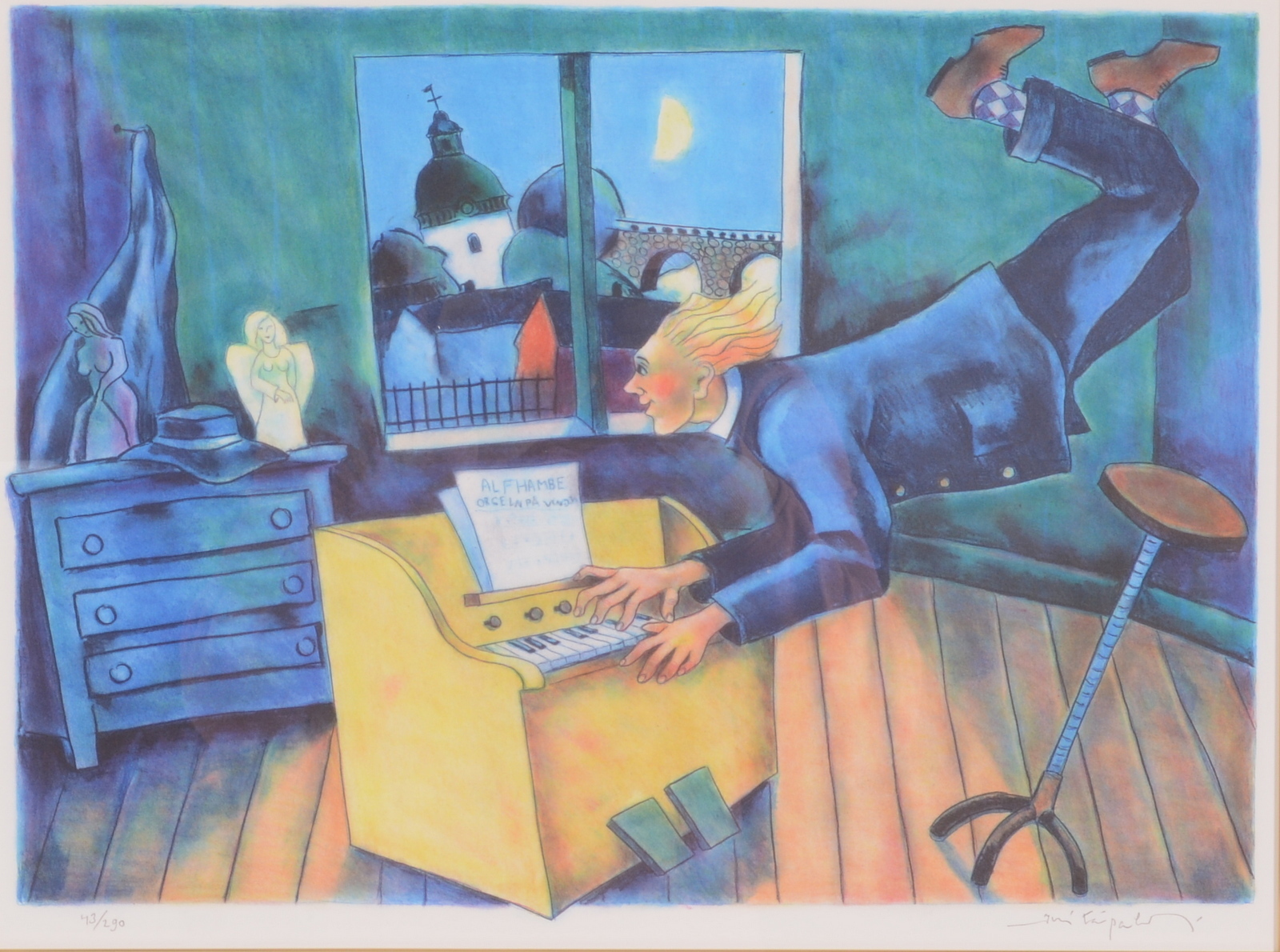 JUSSI TAIPALEENMÄKI. Färglitografi. Konst - Grafik - Auctionet