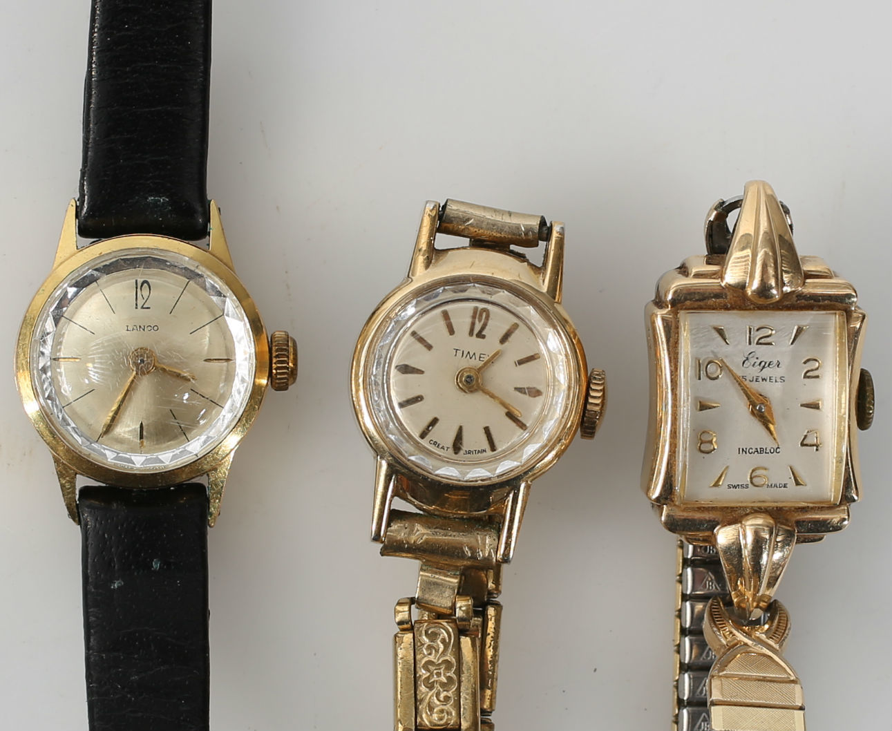 Images for 1094657. BRACELET WATCH, ladies, gold-plated steel, 3 pieces ...