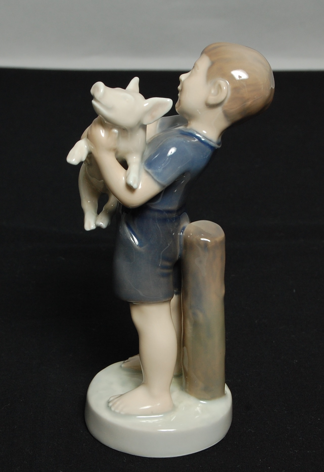 Images for 109569. FIGURE, porcelain, "Boy with pig" Royal Copenhagen ...