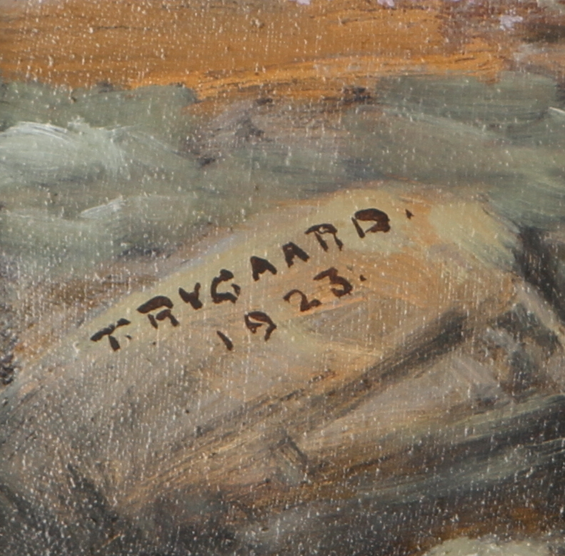Images for 10977. THORVALD RYGAARD. Coastal motif, oil on canvas ...