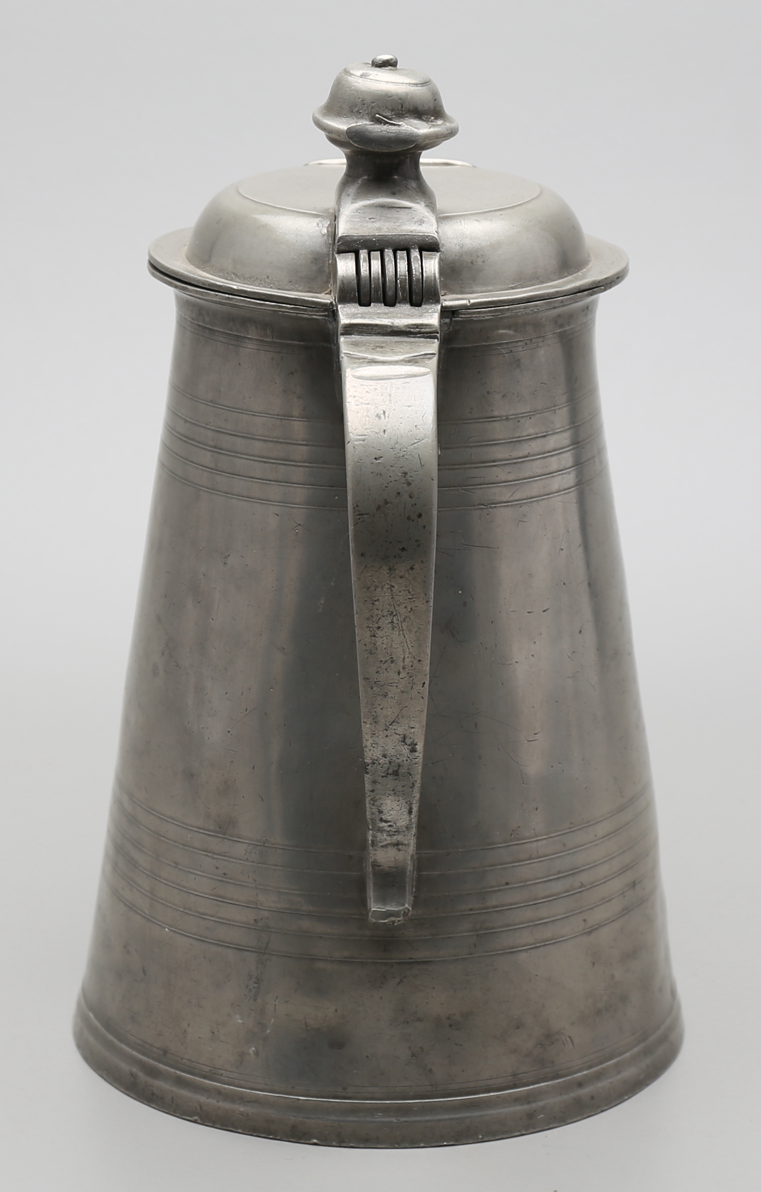 STOR TENNKANNA, 1800-tal. Silver & Metall - Tenn, Mässing & Koppar ...