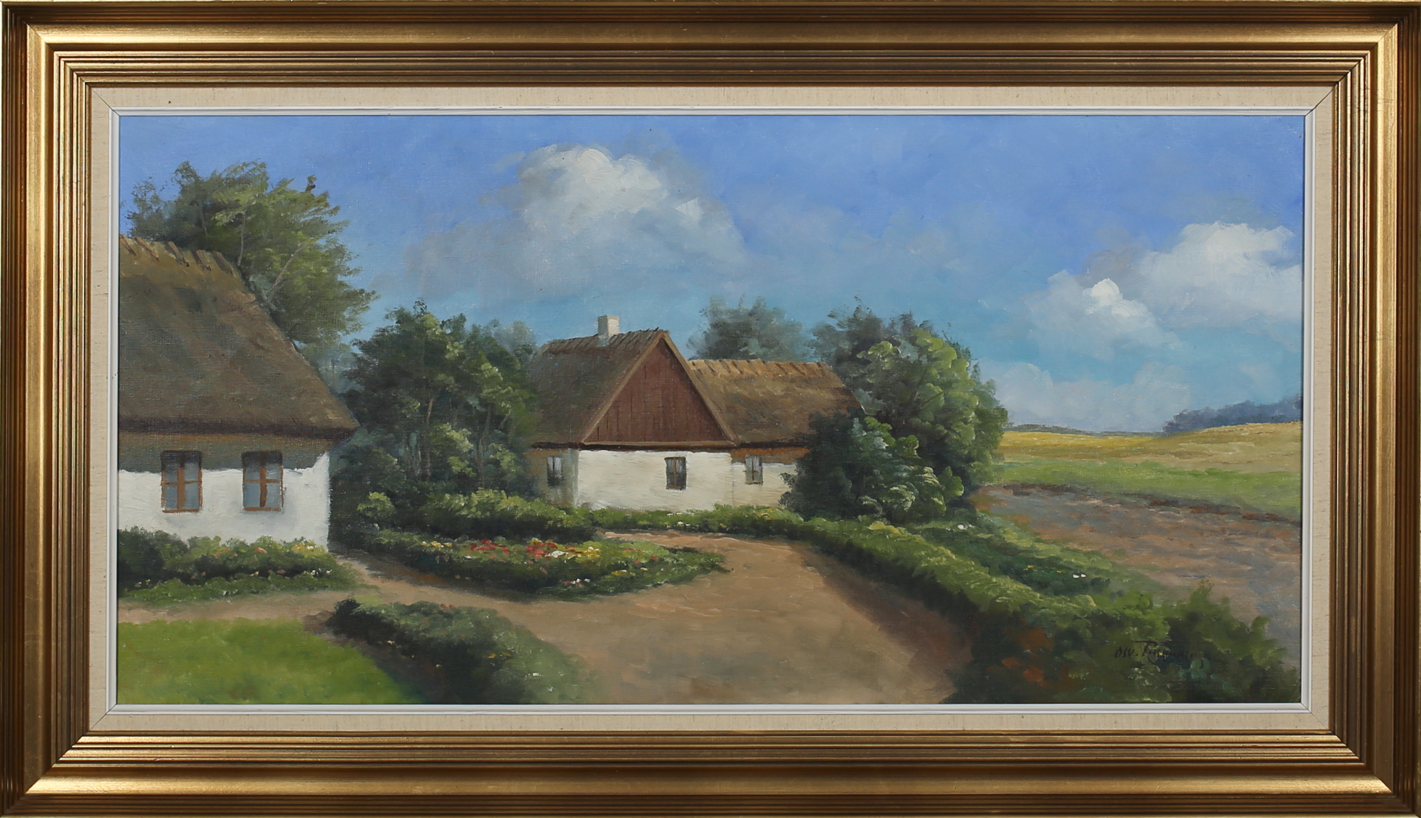Images for 113074. OSVALD RASMUSSEN. Danish farm. Oil on canvas. Signed ...