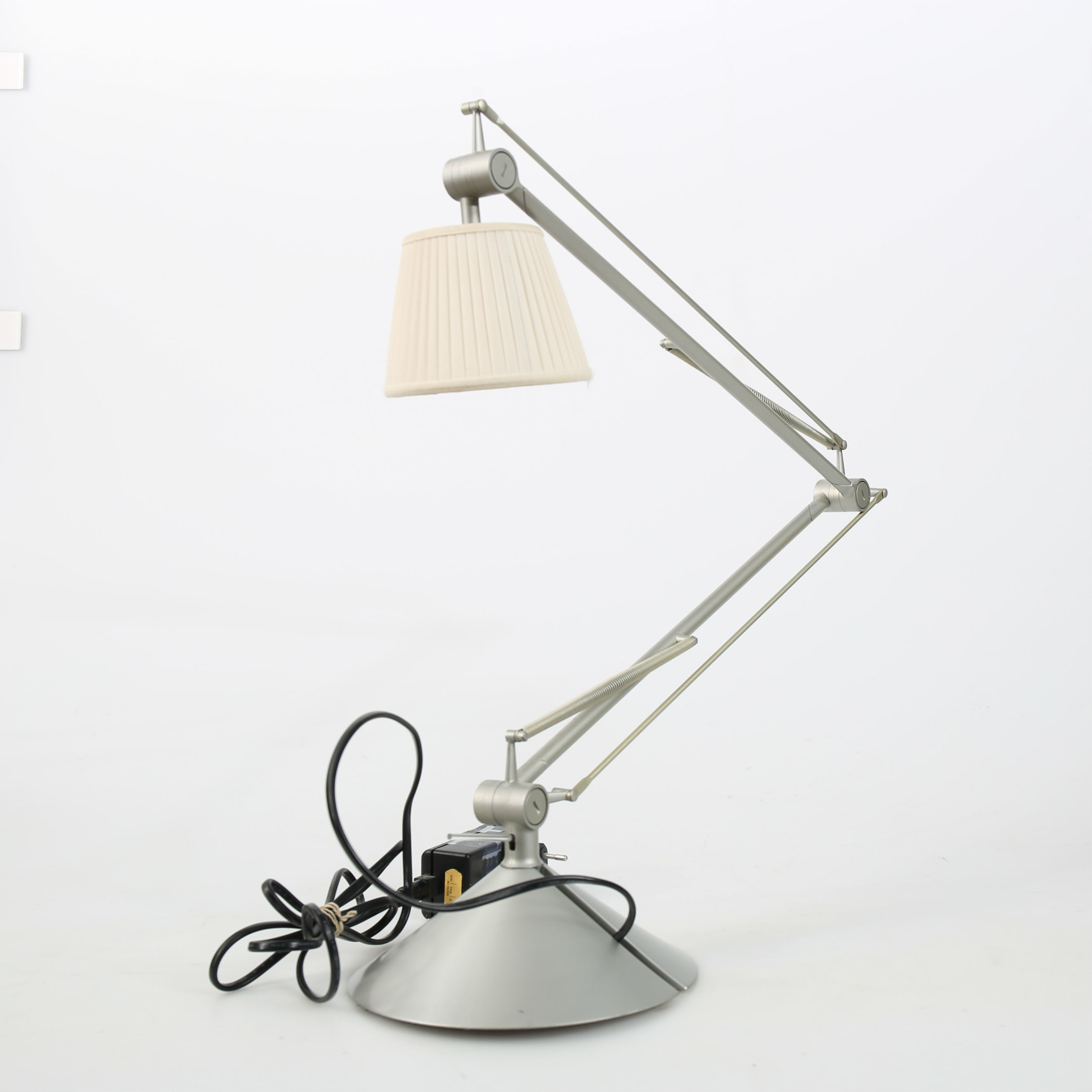 Images for 1146407. TABLE LAMP, gray lacquered aluminum and fabric ...