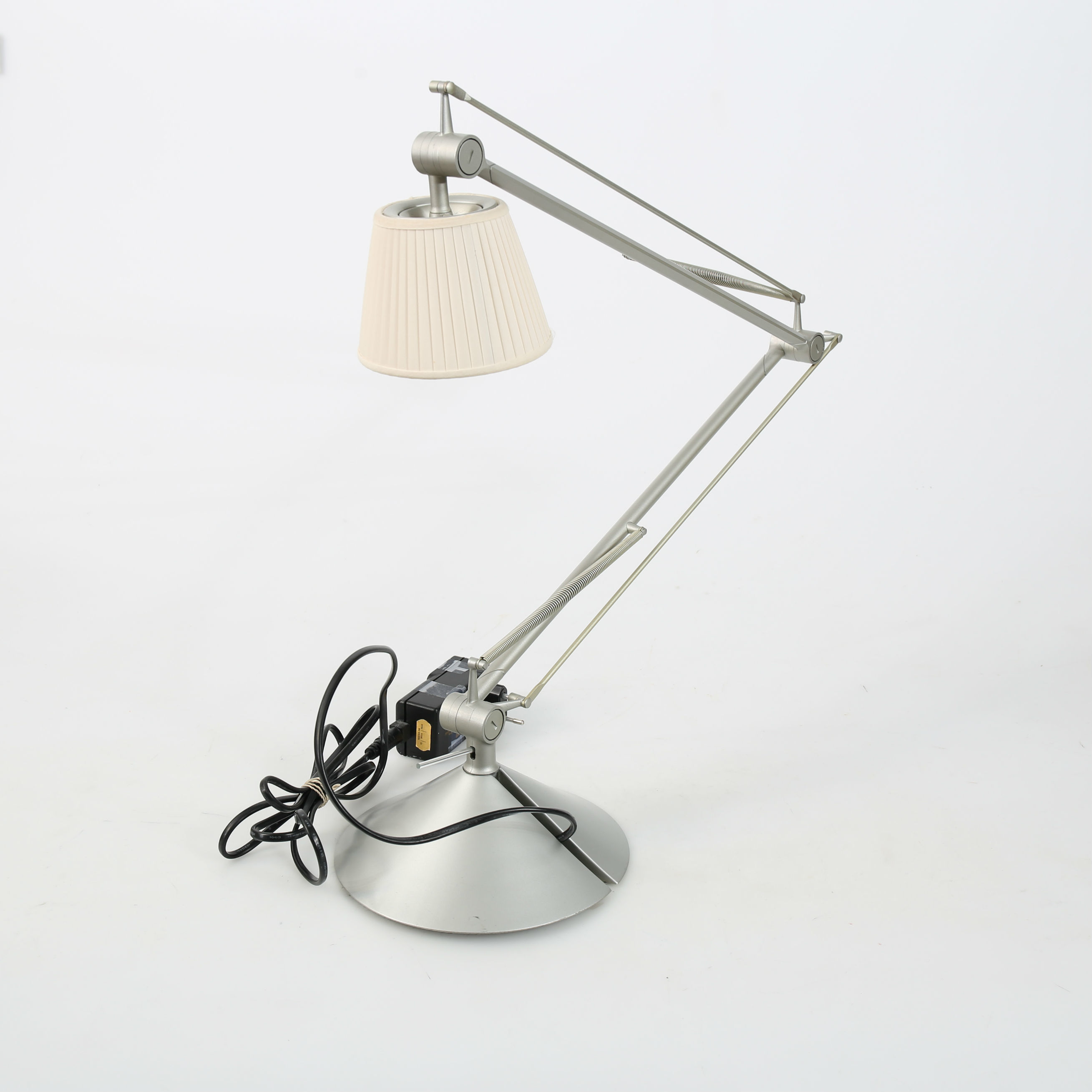 Images for 1146407. TABLE LAMP, gray lacquered aluminum and fabric ...