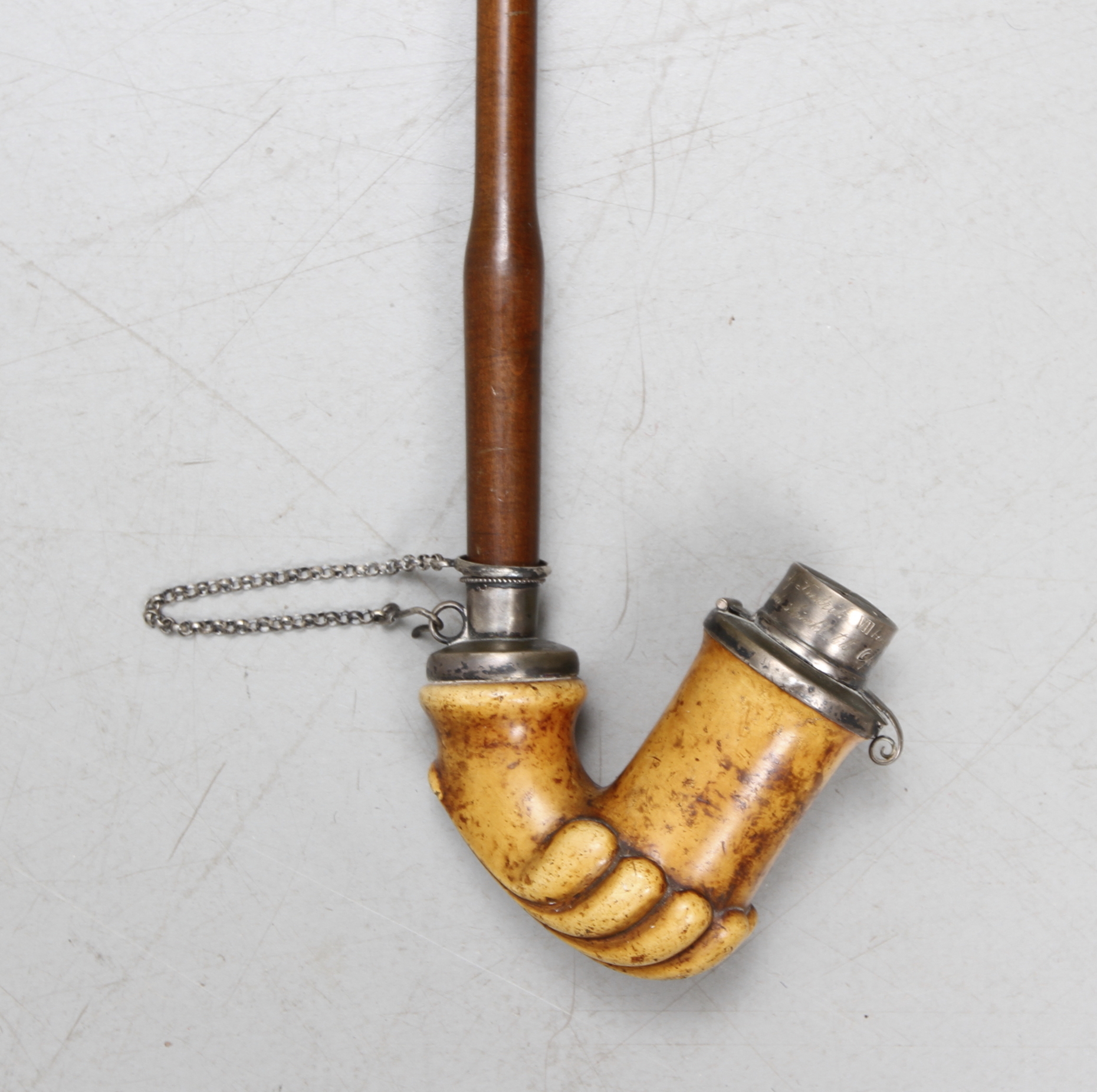 Images for 114878. LONG PIPE, silver fittings, mid-19th century. "By ...