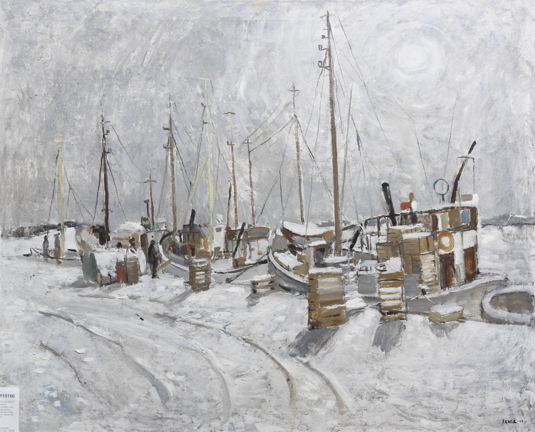 Images for 115166. GUSTAF ADOLF FAHLE. Fyrudden winter. Oil on canvas ...