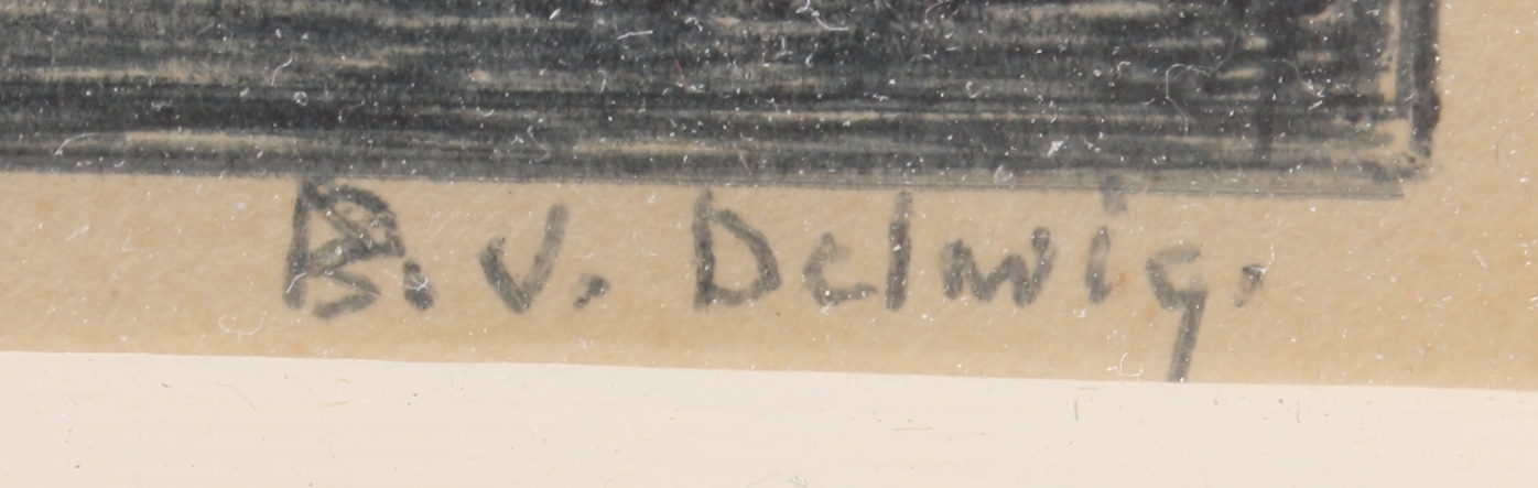 Bilder för 118147. BERGLIOT VON DELWIG. tavla, blandteknik, signerad B ...